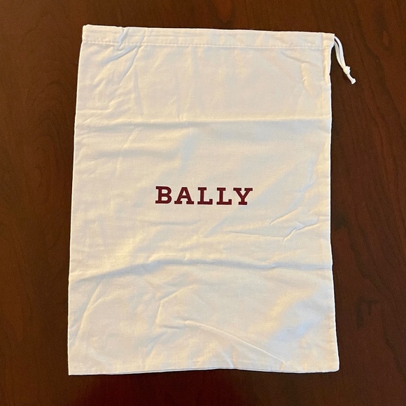 Bally | Bags | Bally Dust Bag White Drawstring Bag With Red Logo 1 15 ...